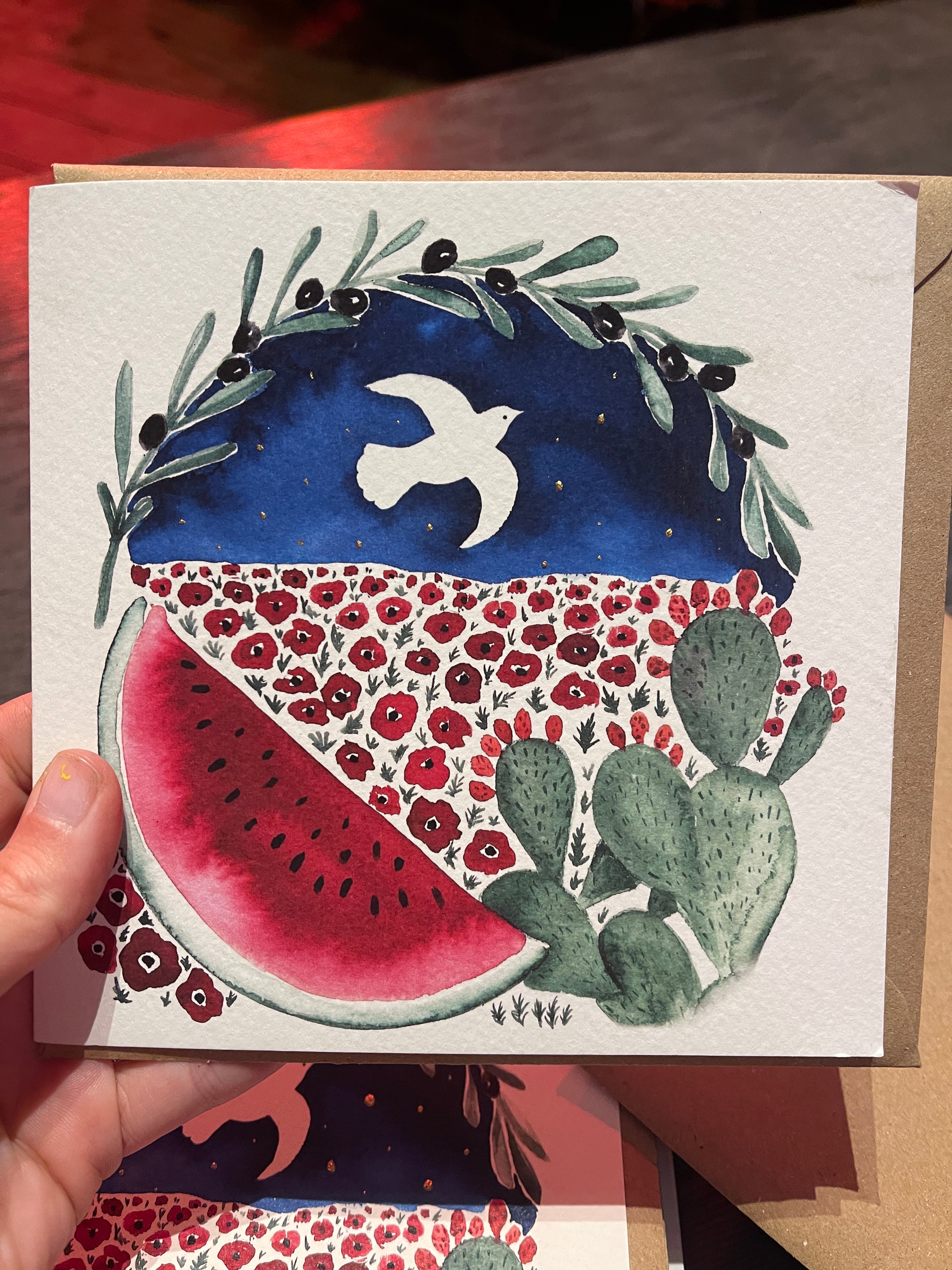 Delphine Jones Peace for Palestine Cards – Careys Secret Garden
